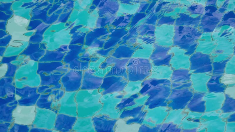 Water Wave Over the Blue Tile Swimming Pool Stock Footage - Video of ...