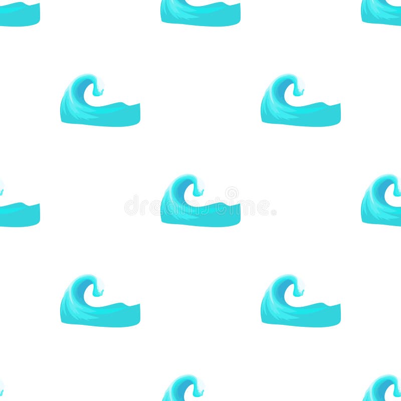 Water Wave Pattern Seamless Vector Stock Illustration - Illustration of ...