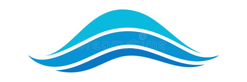 Water Wave Print Curvy Flow Stock Illustration - Illustration of ...