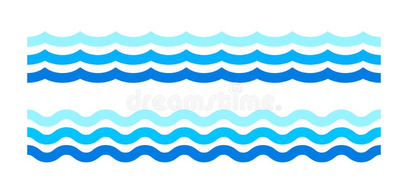 Water Wave, Sea Wave Line, Water Shape, Ripple Symbol, Line Wavy Simple ...