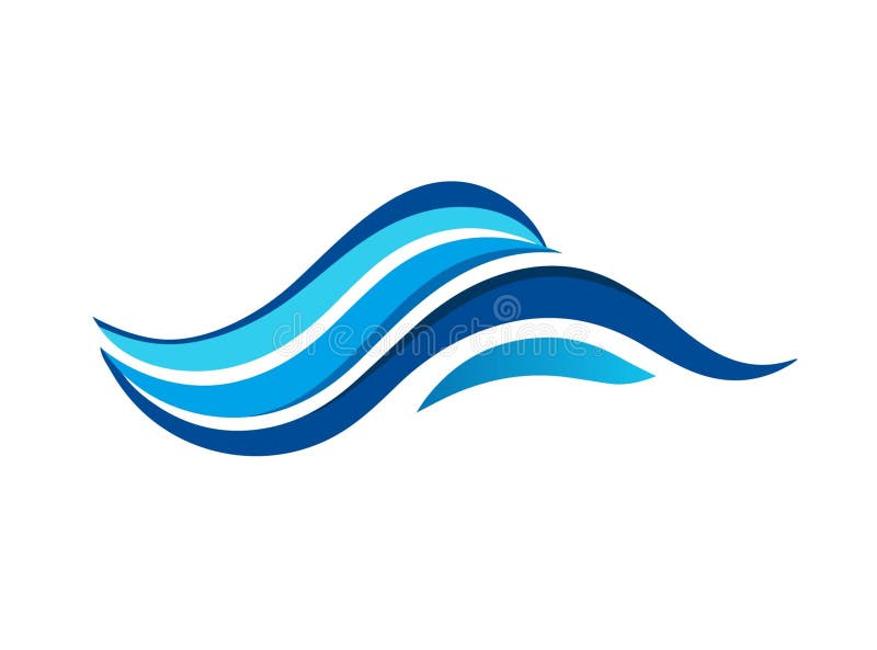 Water Wave Sea Waves Ocean Beach Logo Stock Vector - Illustration of ...