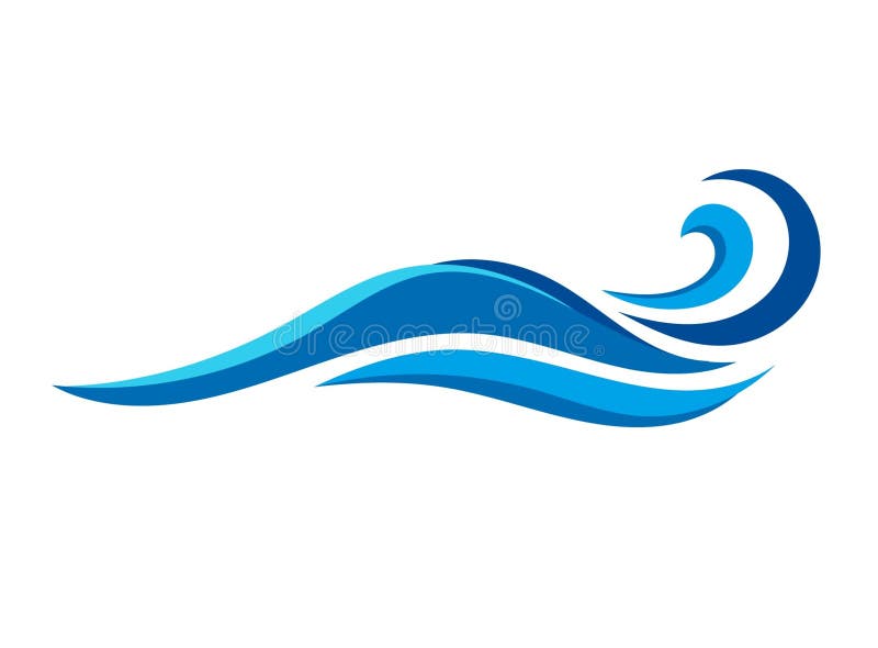 Water Wave Sea Waves Ocean Beach Logo Stock Vector - Illustration of ...