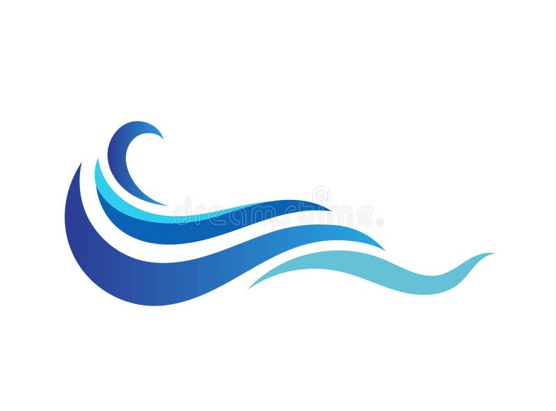 Water Wave Sea Waves Ocean Beach Logo Stock Vector - Illustration of ...