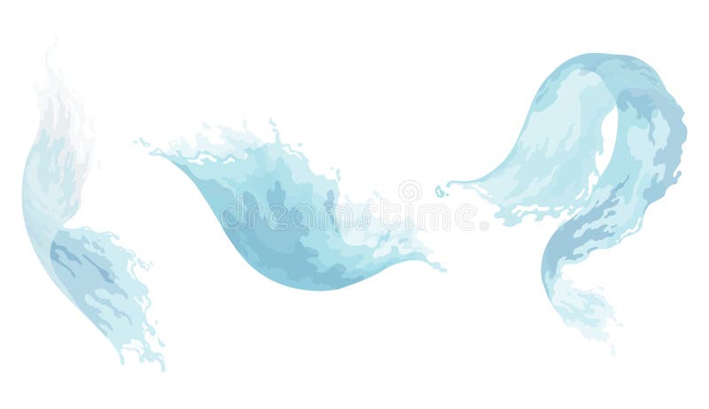 Water Wave Splash, Dynamic Motion Elements. Aqua Liquid, Hydration Ad ...