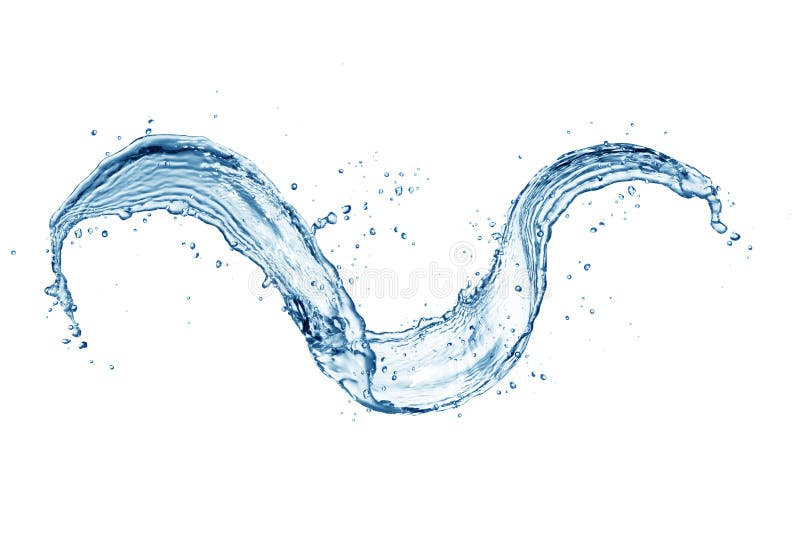 Water Wave Splash Isolated on White Background Stock Image - Image of ...