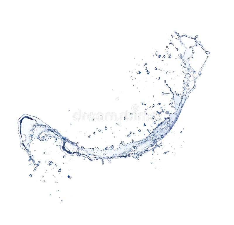 Water Wave Splash Isolated on White Background Stock Image - Image of ...