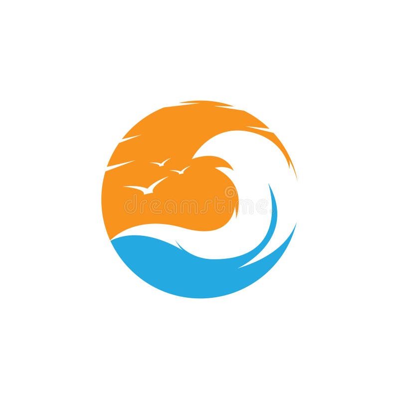 Water Wave Symbol and Icon Logo Template Vector Stock Vector ...