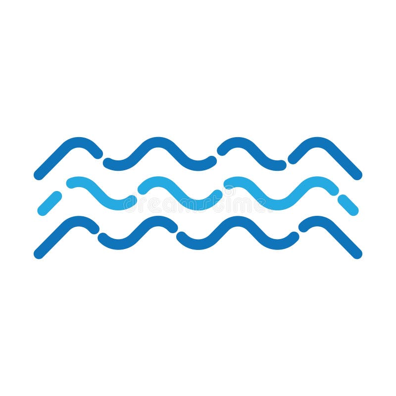 Water Wave Symbol and Icon Logo Template Vector Stock Illustration ...