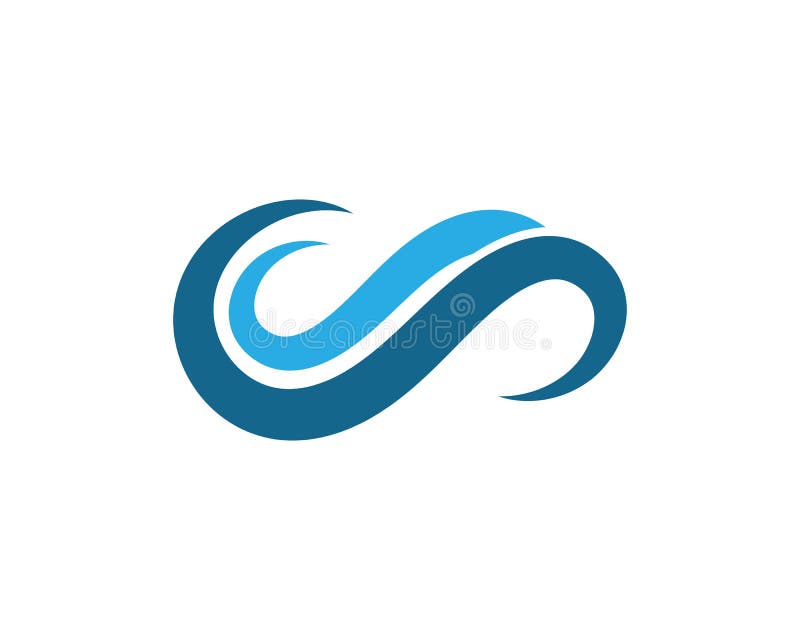 Infinity Water Wave Symbol and Icon Logo Stock Vector - Illustration of ...