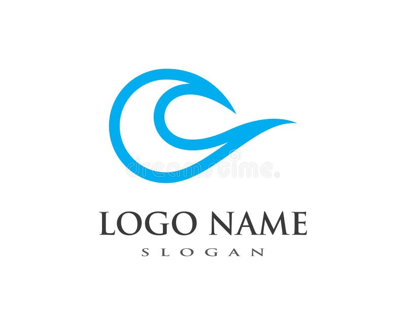 Water Wave Symbol and Icon Logo Template Stock Vector - Illustration of ...
