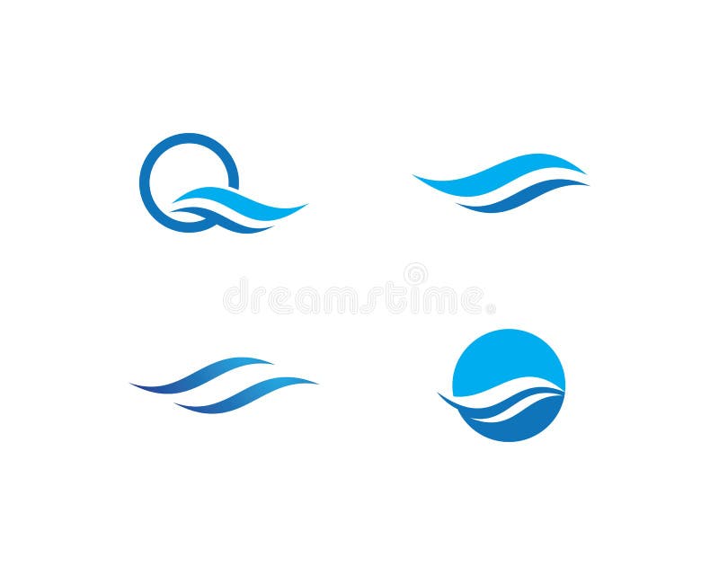 Water Wave Symbol and Icon Logo Template Stock Vector - Illustration of ...