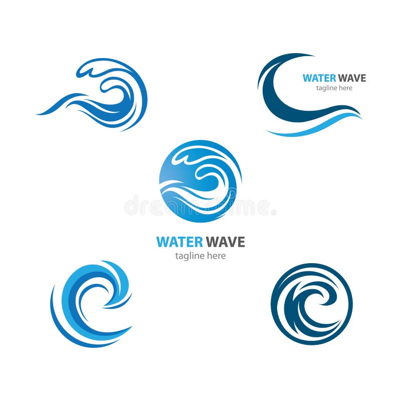 Water Wave Symbol Vector Icon Stock Vector - Illustration of element ...