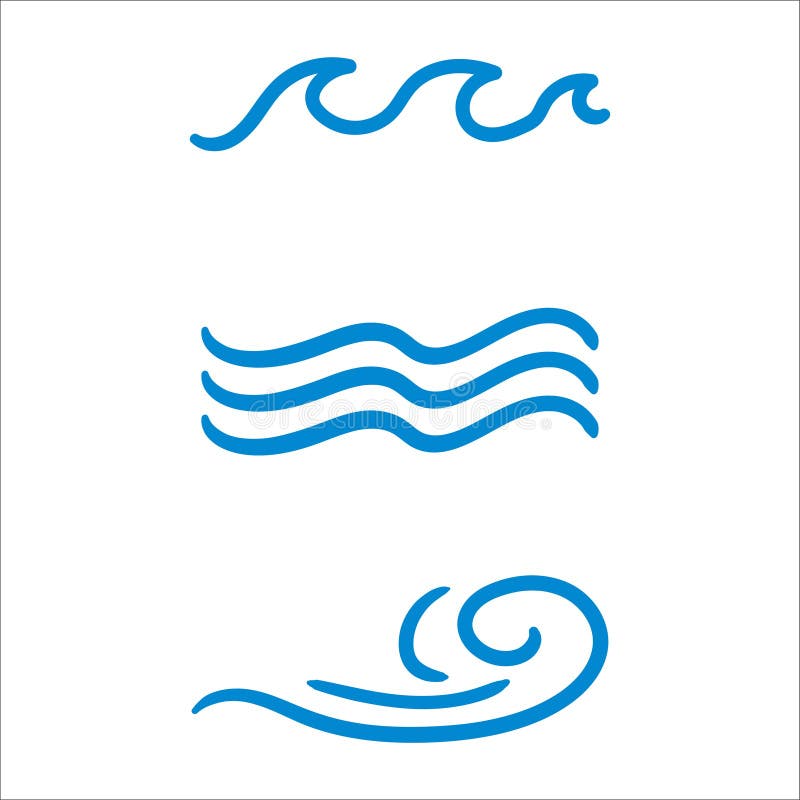 Water Wave Vector Icon Illustration Isolated Stock Vector ...