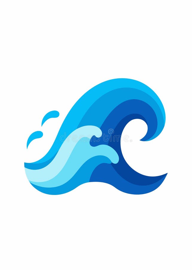 Water Wave Vector on White Background Stock Vector - Illustration of ...