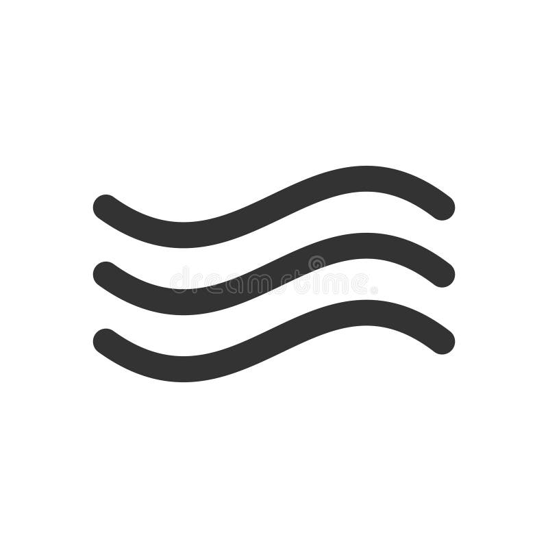 Water Wave or Wind Flow Icon Isolated Vector Illustration Stock Vector ...