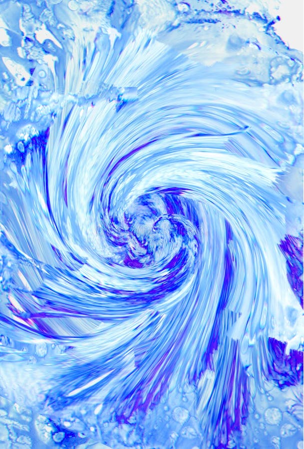 Water Waves Blue Painted Thick Texture Swirl Abstract Stock ...