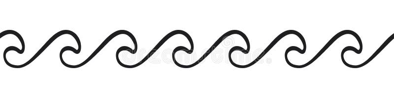 Wave border clip-art stock vector. Illustration of nautical - 210181193