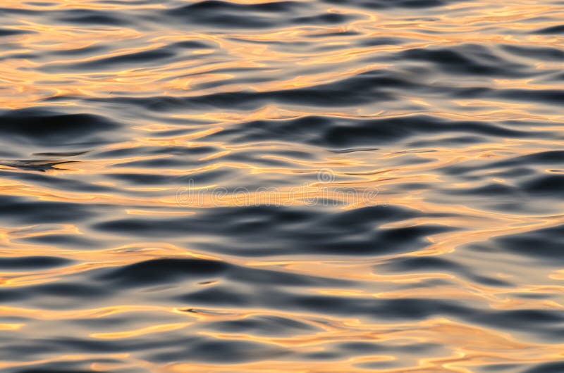 The Water Waves Effect at Sunset Time Stock Photo - Image of ...
