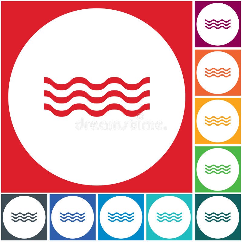 Water waves icon stock vector. Illustration of icon - 118850625