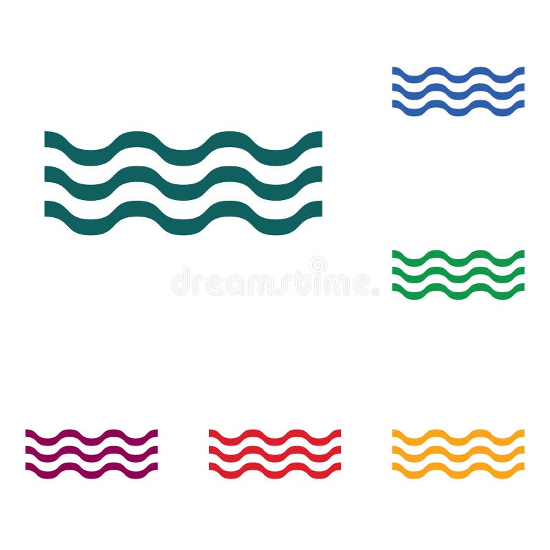Water waves icon stock vector. Illustration of business - 106916021