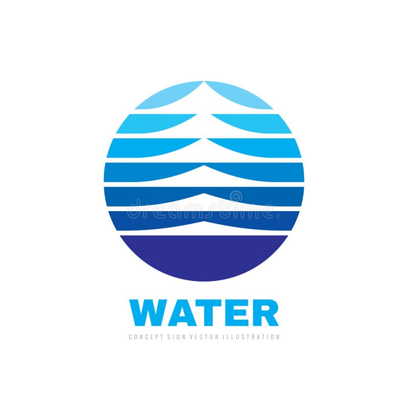 Water Waves Logo Design. Network Connection Icon. Electronic Technology ...