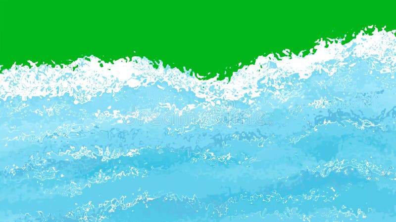 Water Waves Motion Graphics with Green Screen Background Stock Video ...