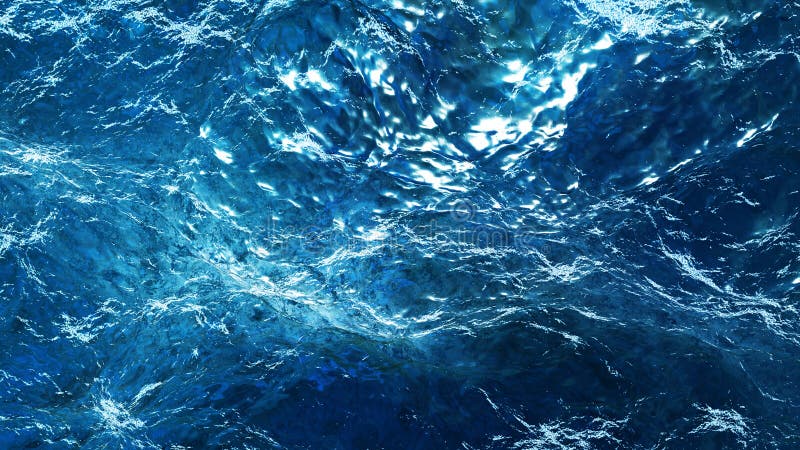 Water Waves Pattern Texture, Rough Sea Waves 3d Illustration Stock ...