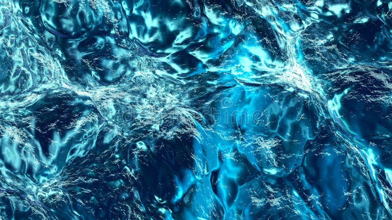 Water Waves Pattern Texture, Rough Sea Waves 3d Illustration Stock ...