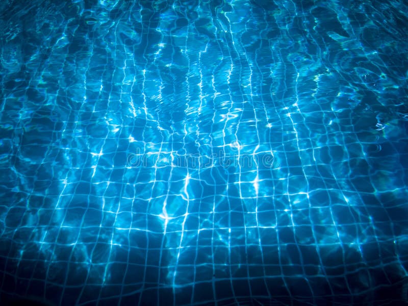 Water Waves in the Pool, and There are Dark Shadows. Stock Photo ...