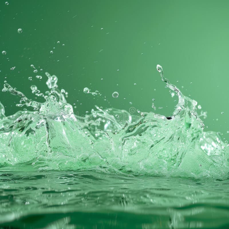 Water Waves Ripple Across a Bright Green Chroma Key Background ...