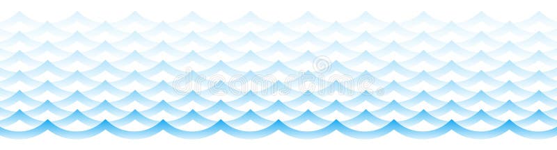 Water Waves. River, Sea or Ocean Waves Stock Illustration ...
