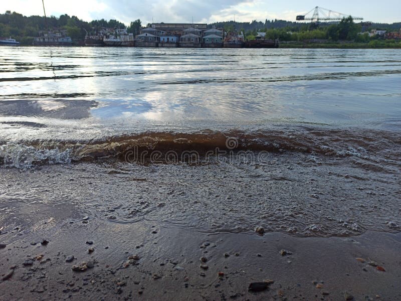 Water waves river stock photo. Image of wave, horizon - 190716156