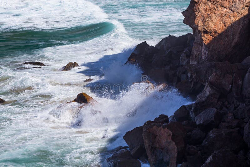 Water, waves and rocks stock image. Image of mediterranean - 88848879