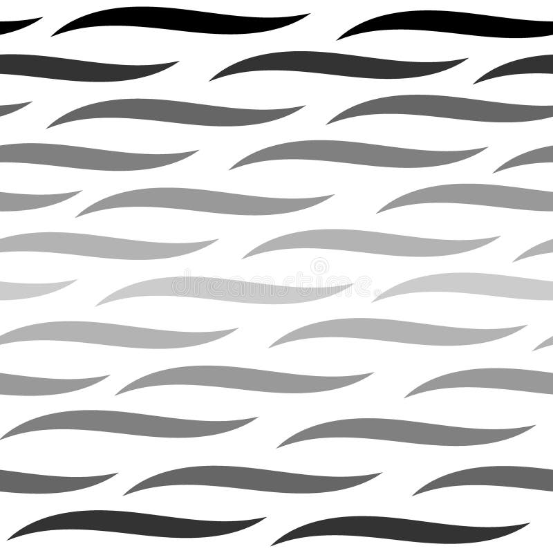 Water Waves Seamless Pattern, Curve Lines. Rhythmic Waves Stock Vector ...