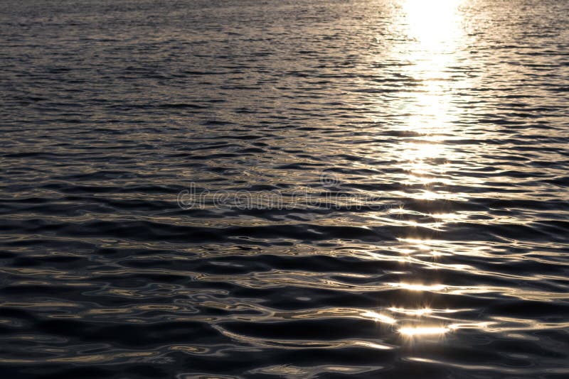Water Waves with Sparkling Light. Stock Photo - Image of horizontal ...