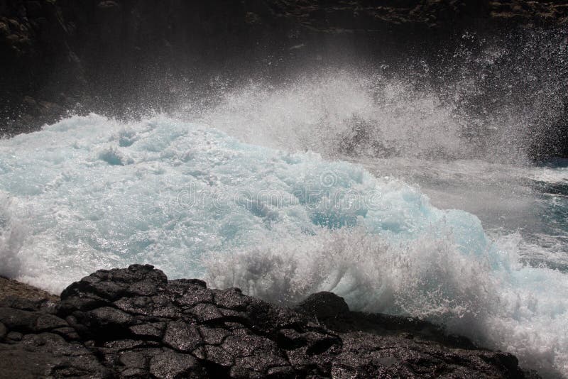 Water stock image. Image of stone, waves, blue, water - 96182005