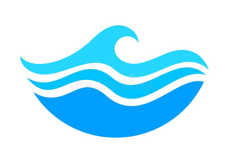 Water Waves Symbol, Wave Water Ripple Flow for Graphic, Water Splash ...