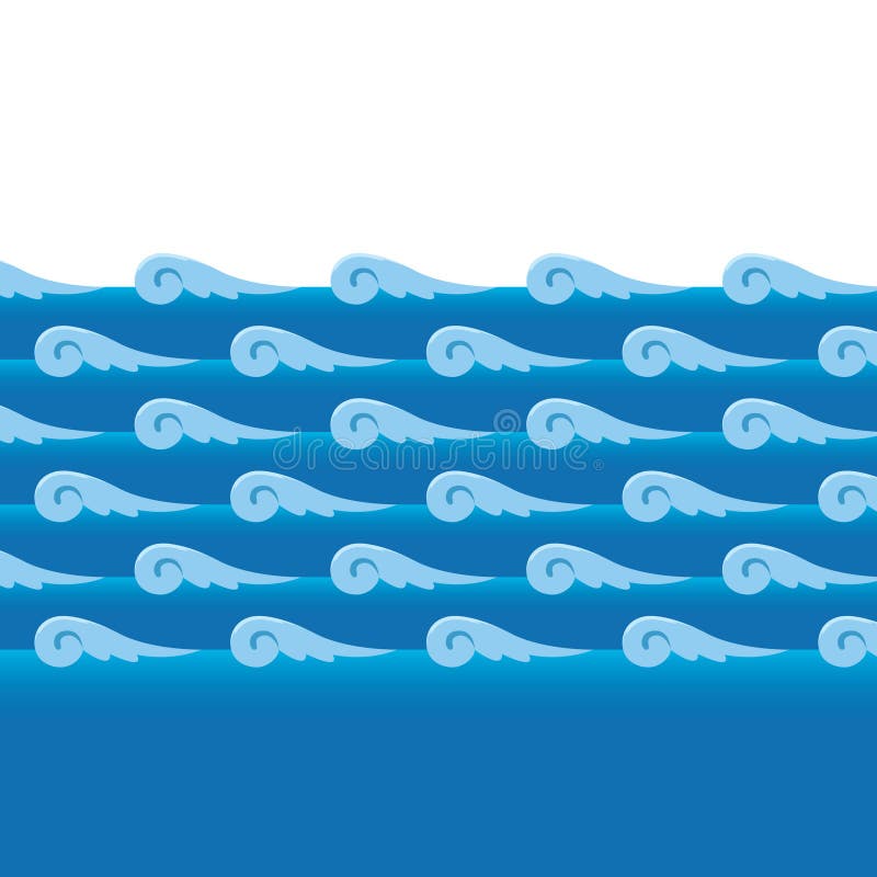 Water Waves. Vector Illustration Decorative Background Design Stock ...