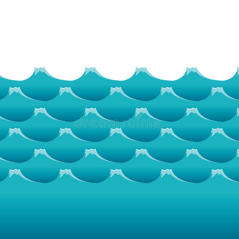 Water Waves. Vector Illustration Decorative Background Design Stock ...