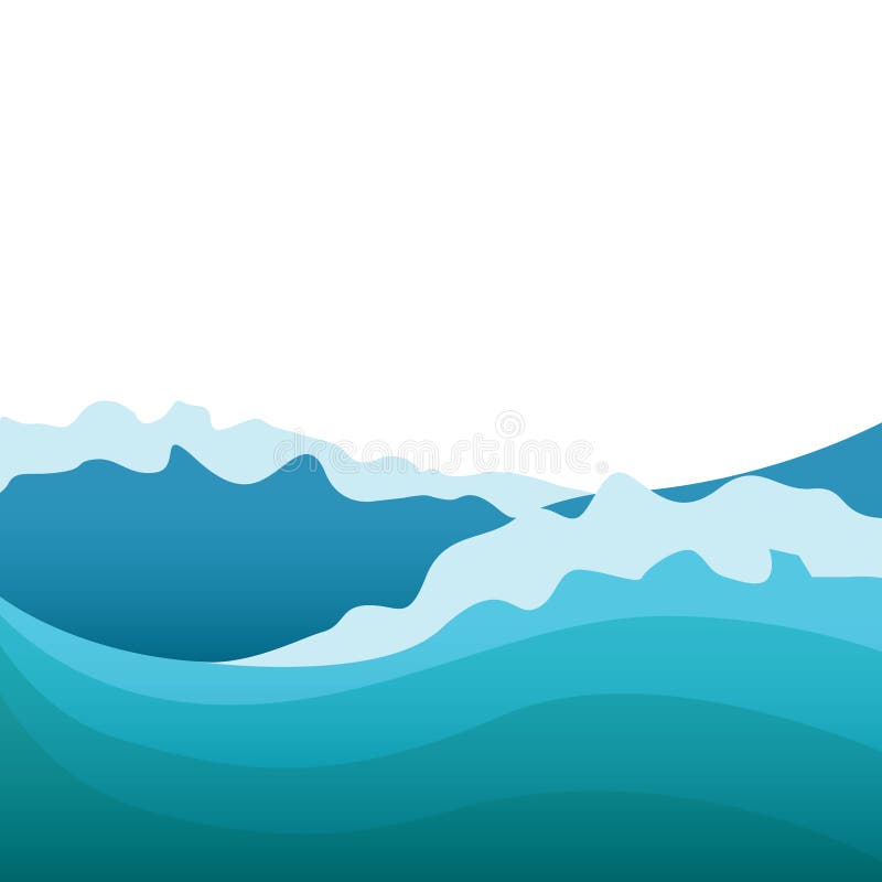 Water Waves. Vector Illustration Decorative Background Design Stock ...