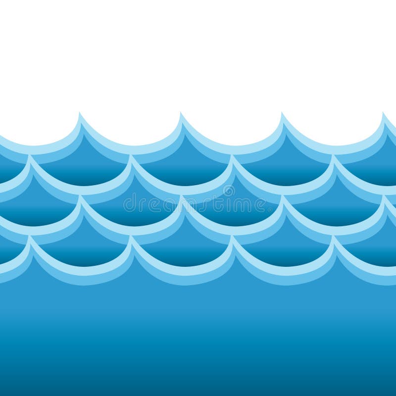 Water Waves. Vector Illustration Decorative Design Stock Vector ...