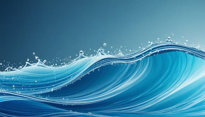 Water Waves Wave Banner Background Stock Illustration - Illustration of ...