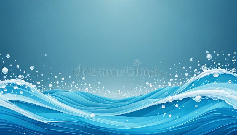 Water Waves Wave Banner Background Stock Illustration - Illustration of ...