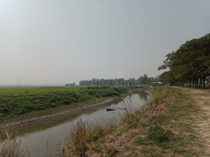 A Water Way with Beautiful Scenery Stock Image - Image of reservoir ...