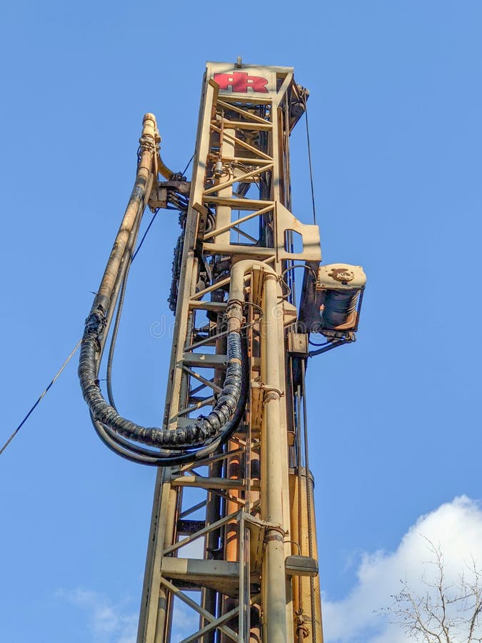 Water Well Drilling Machine and Equipment Stock Image - Image of ...
