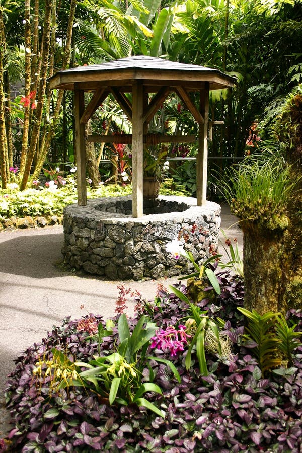 Water well in a garden stock photo. Image of history - 32982454