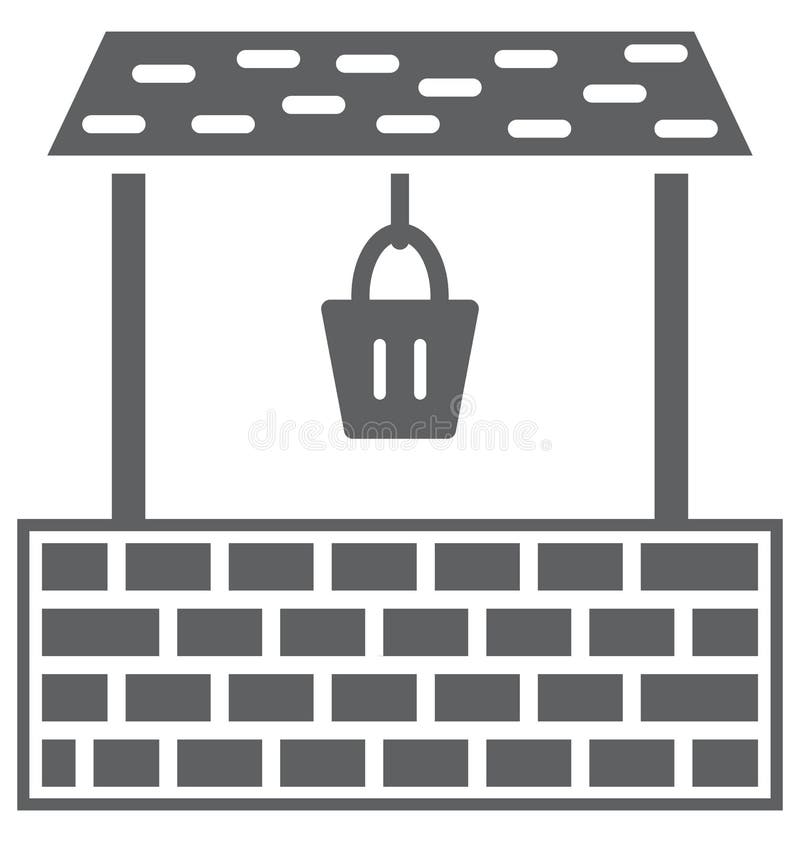 Water Well Isolated Vector Icon that Can Be Easily Modified or Edit ...