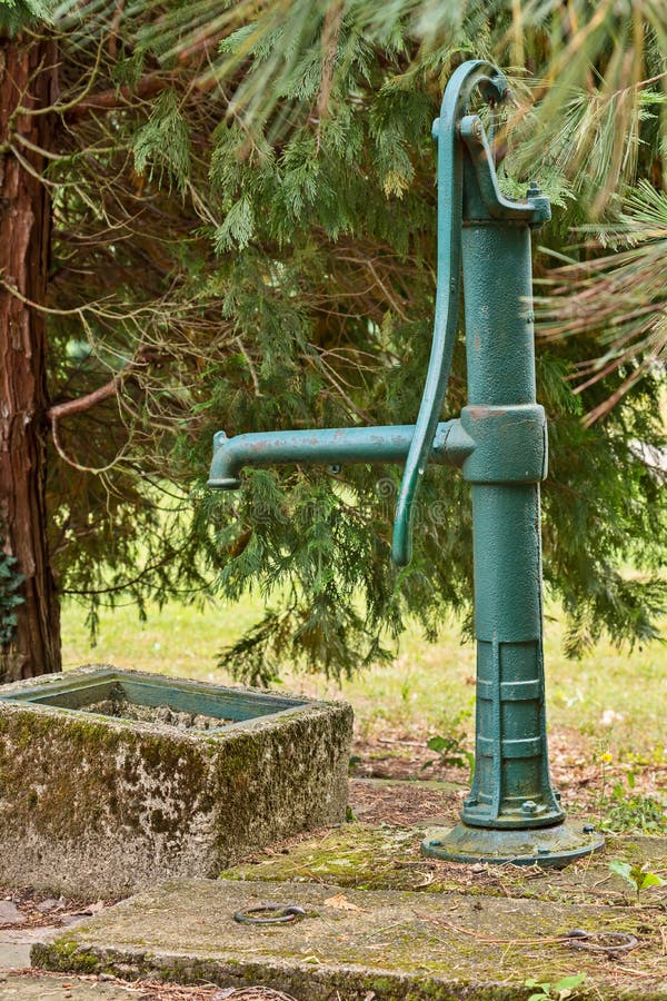 Water well in the park stock photo. Image of meadow - 129192352