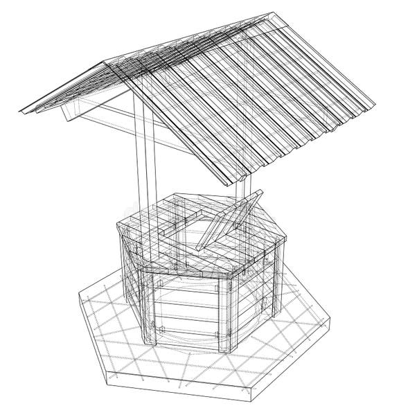 Water Well project. Vector stock vector. Illustration of source - 115810941