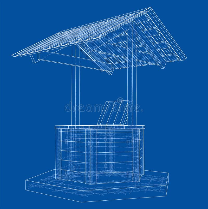 Water Well project. Vector stock vector. Illustration of structure ...